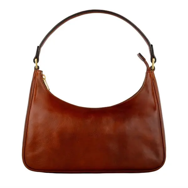 TIME RESISTANCE Cognac Leather Handbag – The Bluest Eye - Brown