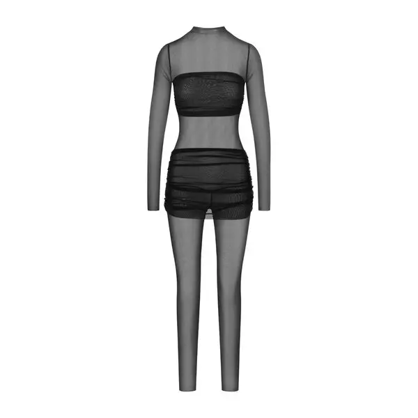 PROMEES Ambra Mesh Jumpsuit - Black