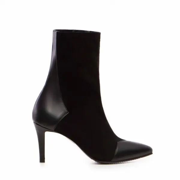 THE 5TH ELEMENT Noire Stretch Leather Slim Boots - Black