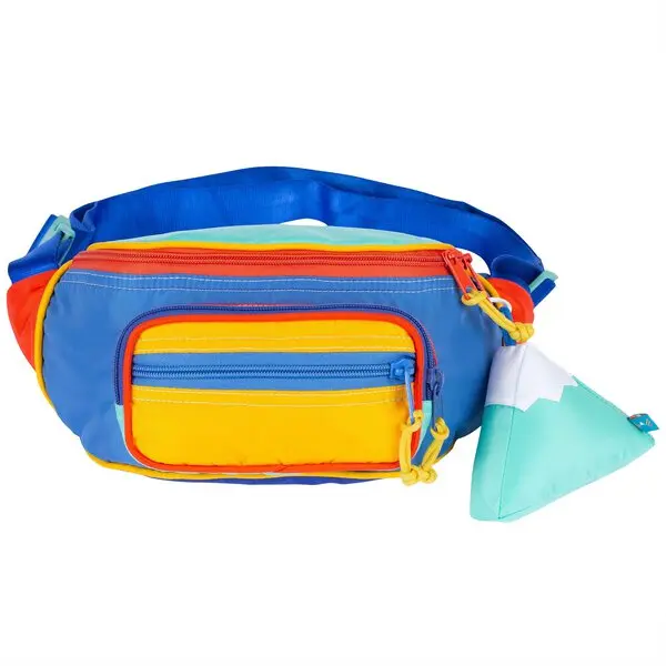 MOKUYOBI Neutrals / Blue / Red Snacktime Fanny Pack Sling - Blue/red