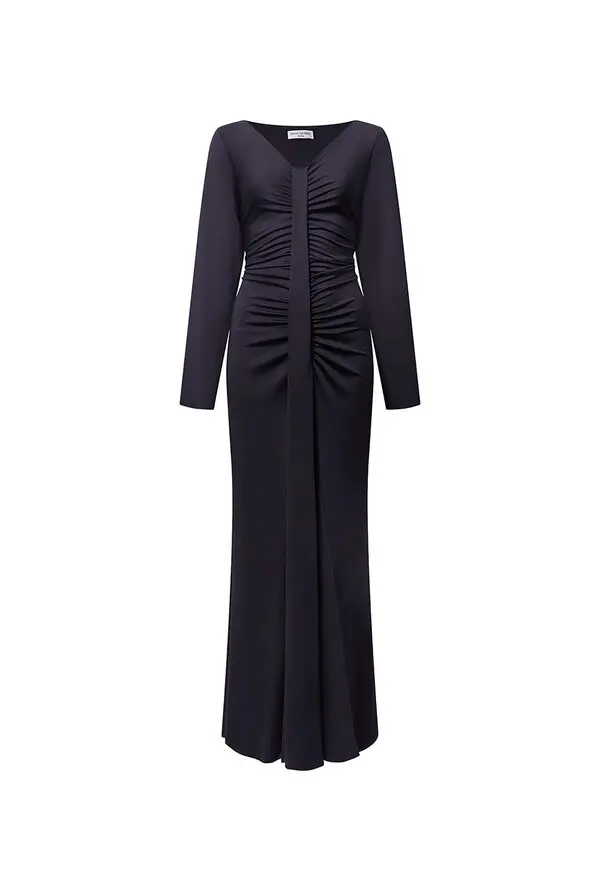 JAMES LAKELAND Navy Sculpted Maxi Dress - Blue