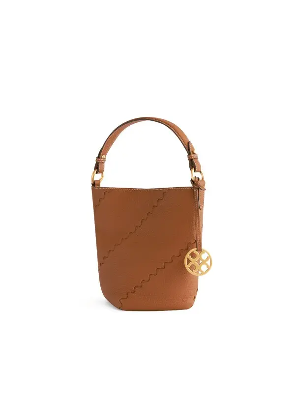 ORANGE CUBE Mosaic Slouch Bucket Bag - Brown