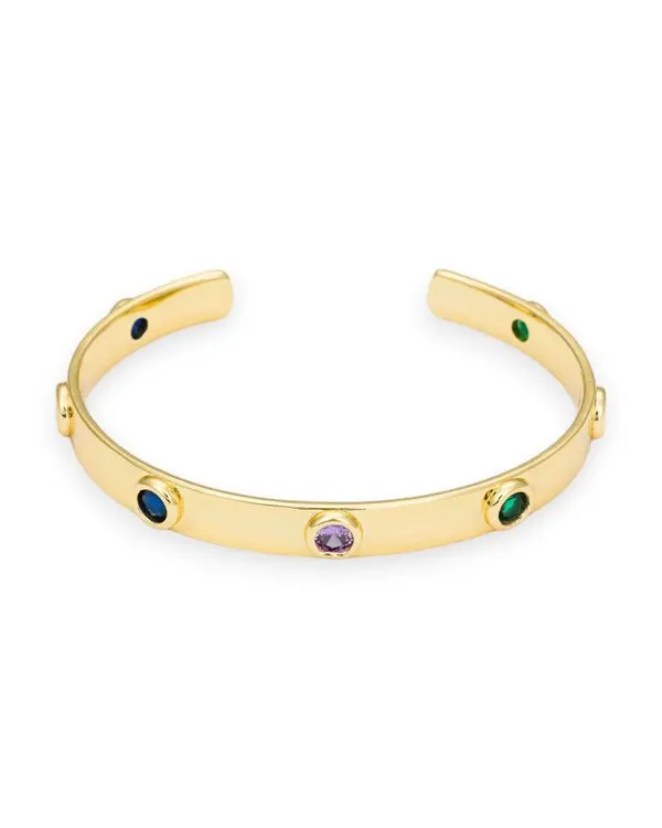 KYBELE STUDIO Multicolor Gemstone Cuff - Gold