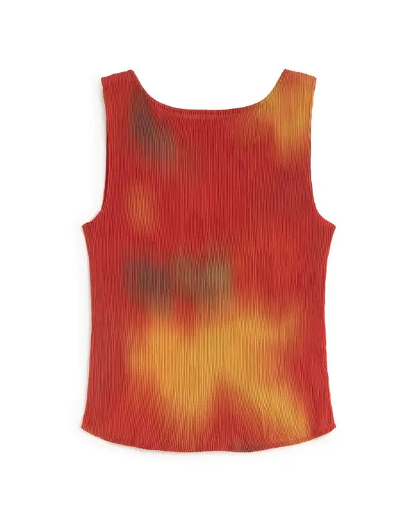 THINKING MU Pleated Top Flowers Dora - Red