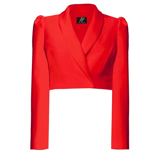 ANGELIKA JOZEFCZYK Cropped Blazer Sanremo - Red