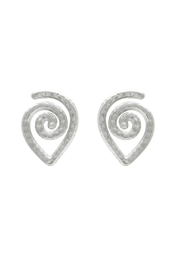 LAVANI JEWELS Pendientes Spiral Plateados