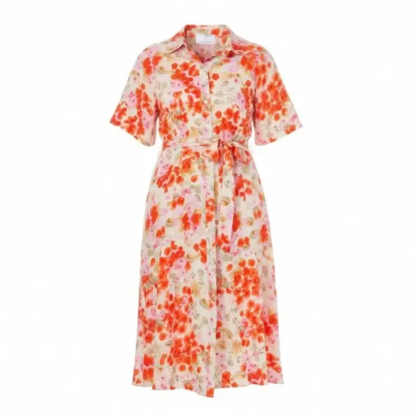 FRANCHETTI BOND Giralda Pansies Shirt Dress - Red