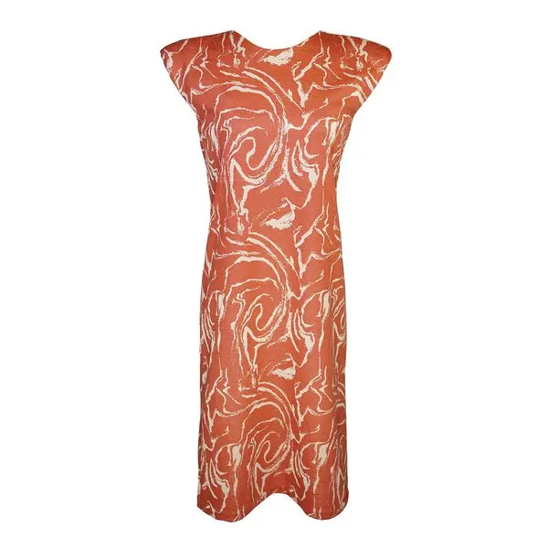 JENNAFER GRACE Neutrals / Sabrina Shift In Sand Stone - Red