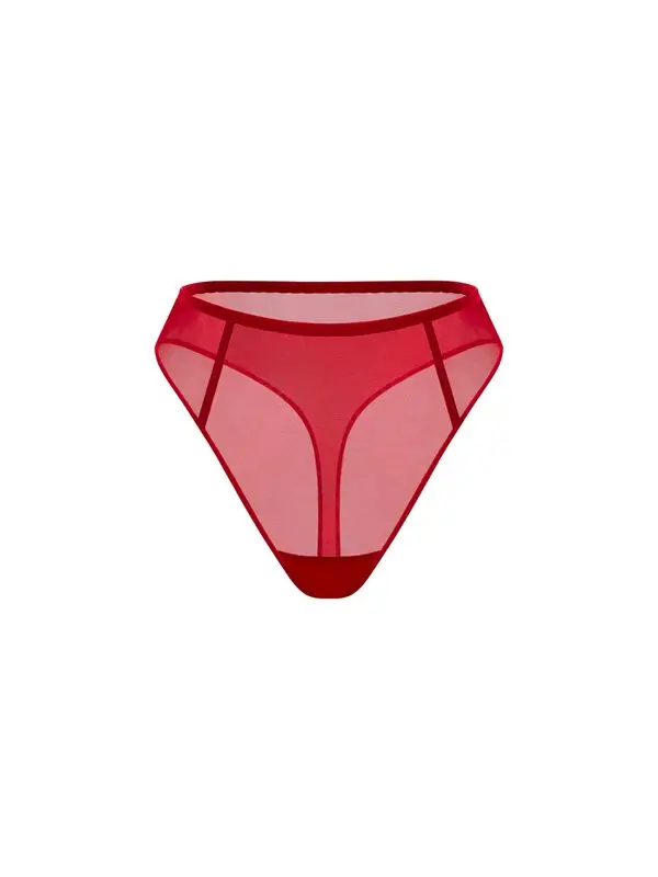 ZHILYOVA Unnamed High-waisted Thong - Red