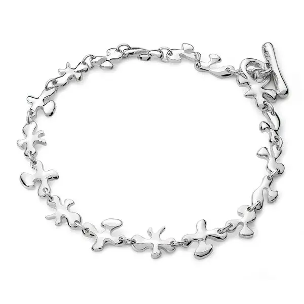 LUCY QUARTERMAINE Solid Sterling Fine Splash Bracelet - Silver
