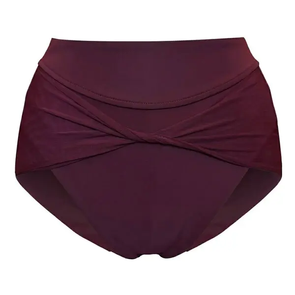 SEROTONE SWIM High Cut Twist Bottoms Bordo - Red