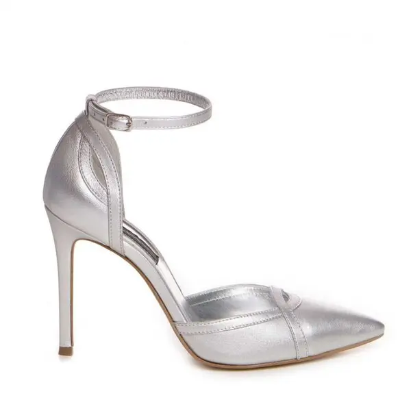 THE 5TH ELEMENT Ashanti Pumps In Leather - Silver