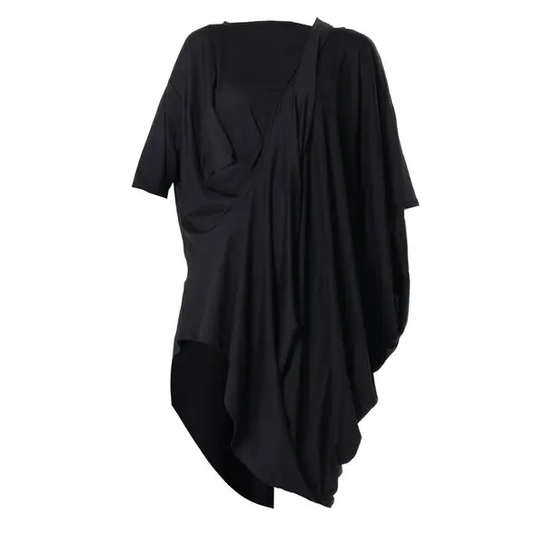 METAMORPHOZA Asymmetric Loose Tunic - Black