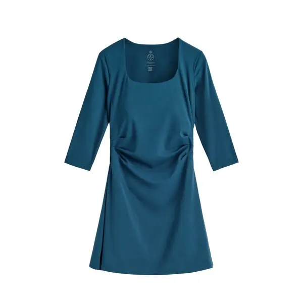 VICTORIA PAULSEN Bethany Long Sleeve Golf & Tennis Dress- Tall Length - Blue