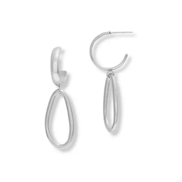 A WEATHERED PENNY Meri Hoops - Silver