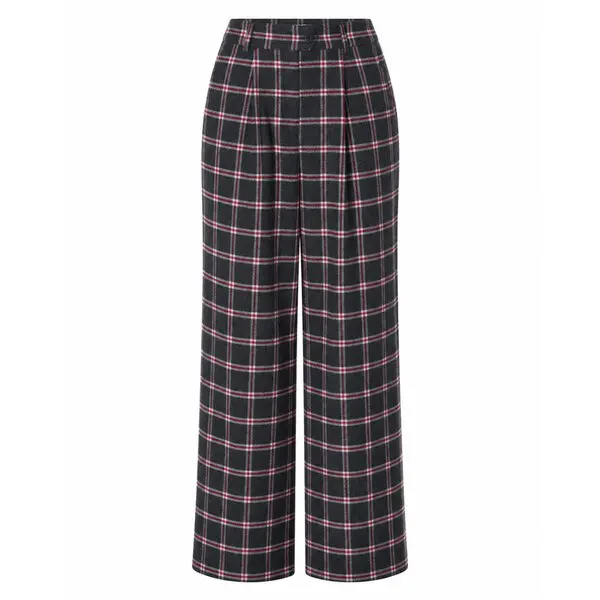 Mind Traveler Alia And Red Checked Trousers - Grey