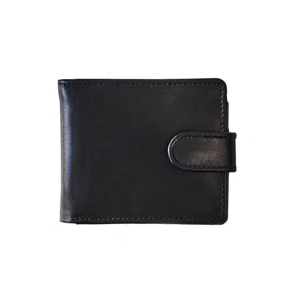 VIDA VIDA Vida Leather Tri Fold Wallet With Rfid - Black