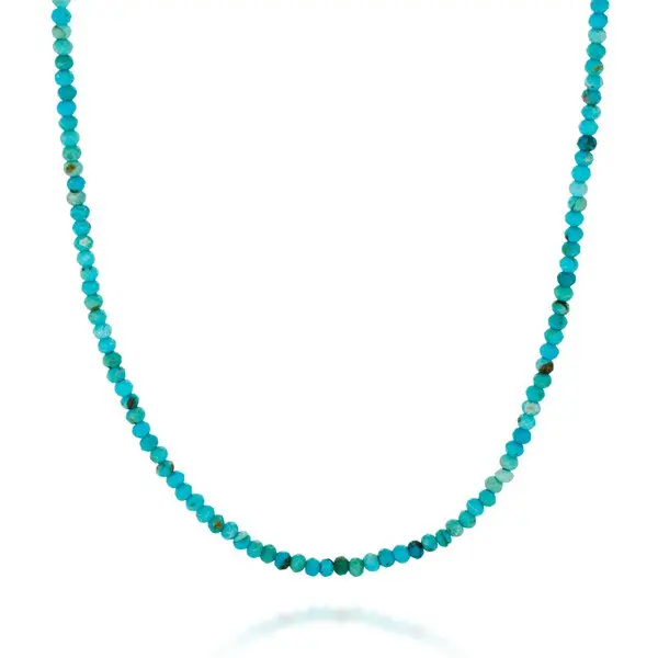 NELLOU JEWELLERY Turquoise Mini Bead Necklace - Blue