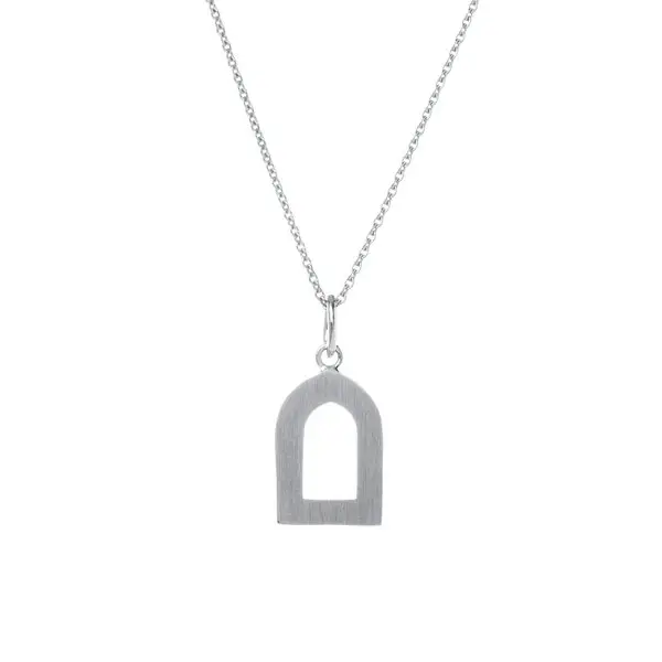 SHEIDA FARROKHI Sahra Solid Gold Pendant Necklace - White/silver