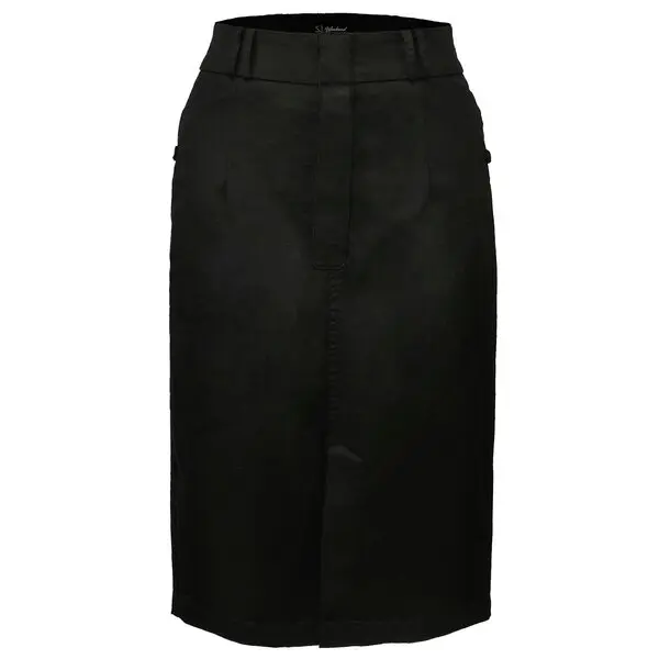 SMART AND JOY Pencil Cotton Skirt - Black