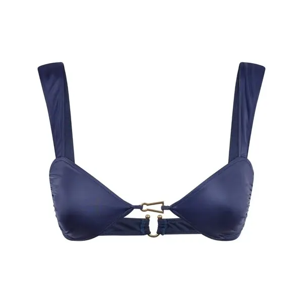 BIANCA RESORTWEAR Lola Bikini Top In Charcoal - Blue