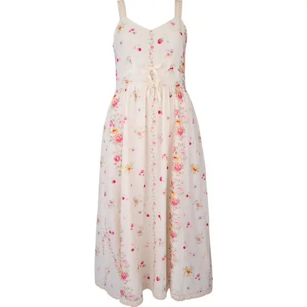 EM & SHI Two Bows Dress - White