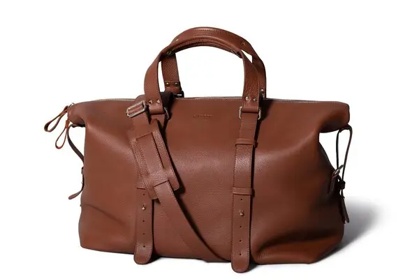 HARBER LONDON Leather Shopper Bag Chestnut