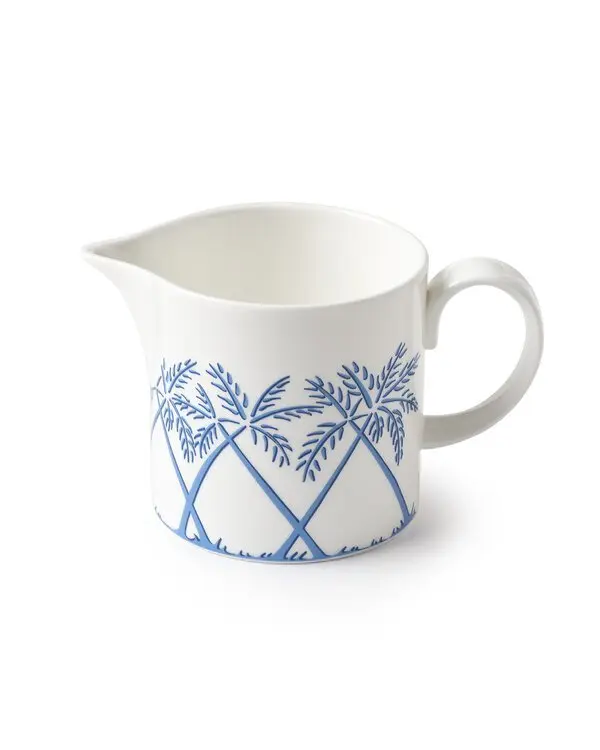 PINK HOUSE Fine Bone China Milk Jug Palms - Blue
