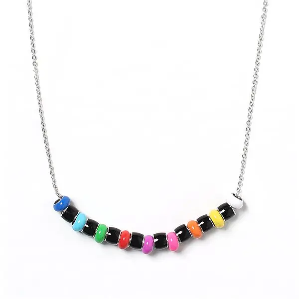 PINNOLE Rainbow Necklace - Black