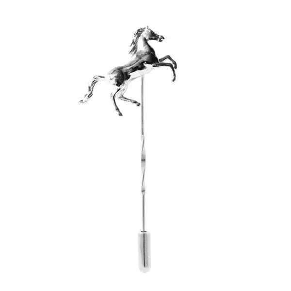 LEE RENEE Horse Tie Pin – Twist Tie Pin - Silver