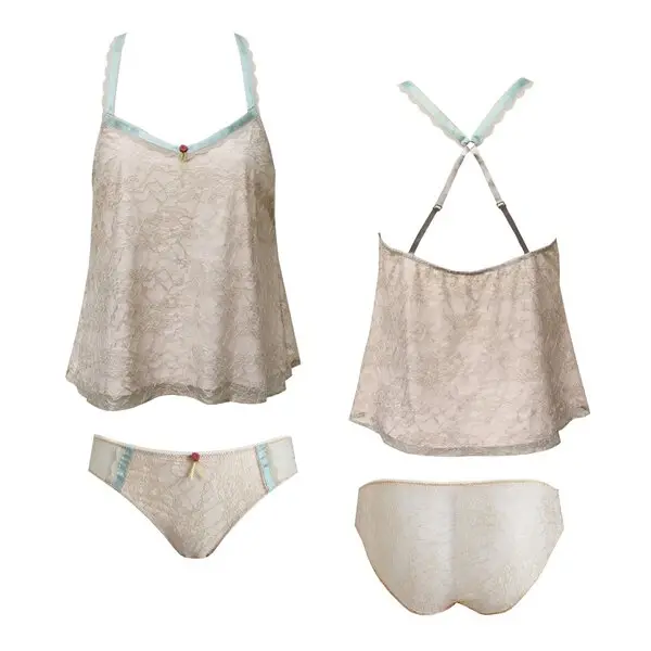 TALLULAH LOVE Neutrals / Countess Nightwear Set - Blue