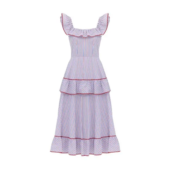 GEORGETTE Azure Breeze Dress - Blue