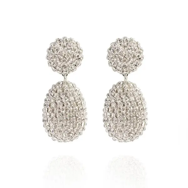 SAULE LABEL Clio Earrings In Sheer - Silver
