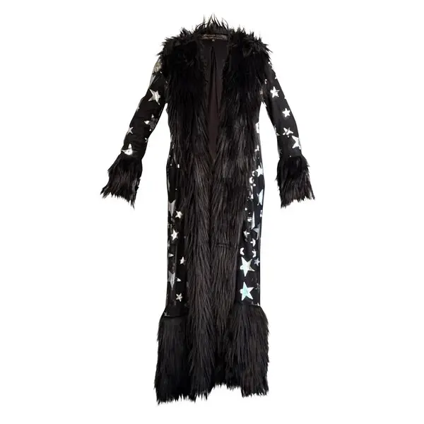 JENNAFER GRACE Penny Deluxe Starina Faux Fur Coat - Black