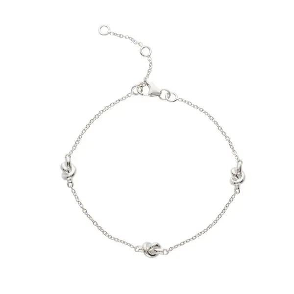 AUREE JEWELLERY St Ives Sterling Knot Bracelet - Silver