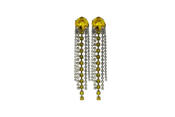 VICKISARGE Neutrals / Silver / Yellow The Yellow Shooting Stars In Platinum - Silver/yellow