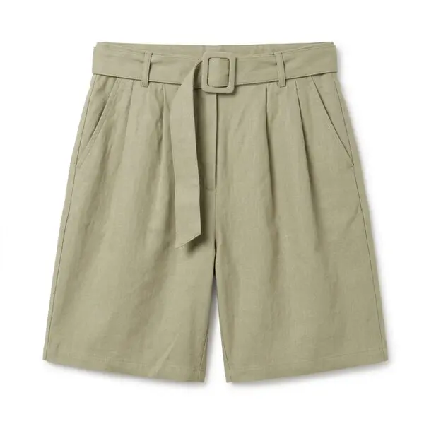 ASHITA FERNANDES High Rise Shorts With Belt