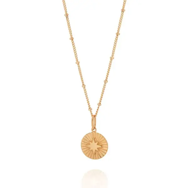 NELLOU JEWELLERY Shining Star Necklace Plated Sterling Silver - Gold