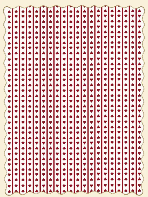 BELL HUTLEY Love Hearts Table Linen - Red