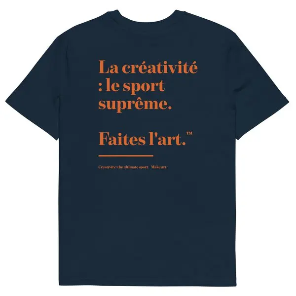 ANCHOR & CREW Navy Make Art Creative Standard Organic Cotton T-shirt - Blue