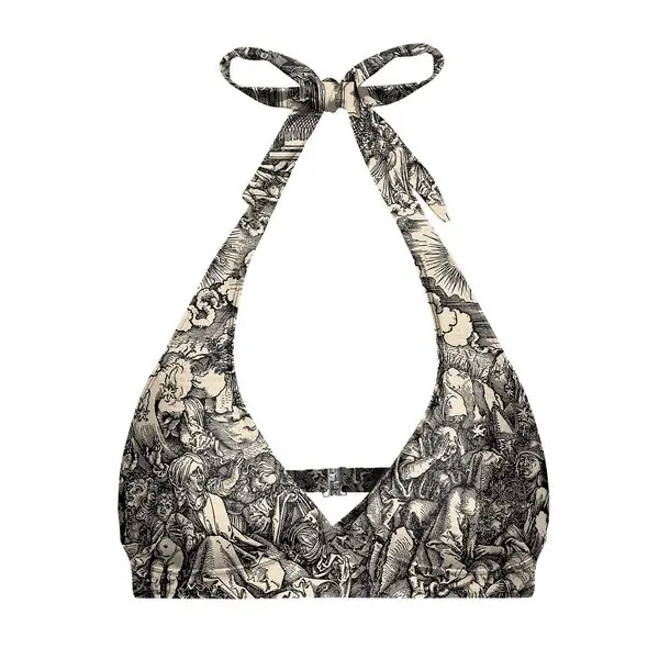 ALOHA FROM DEER Durer Series Fifth Seal Halter Neck Bikini Top - Brown