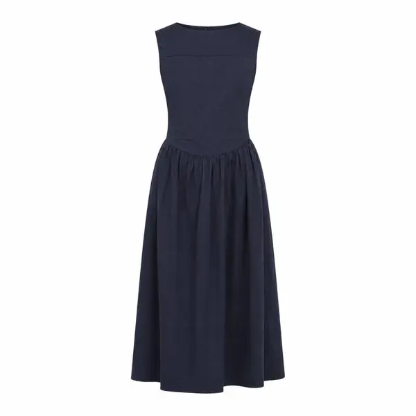 Carmen Says Frame Midi Dress - Blue