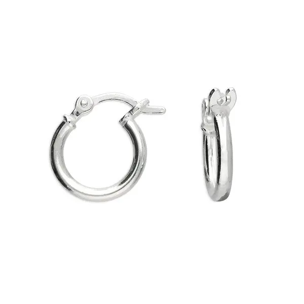 HARFI Sterling Sleeper Creole-hinged Huggie Hoop Earrings - Silver