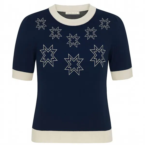 GROBUND Alva Tee The One With Christmas Stars - Blue