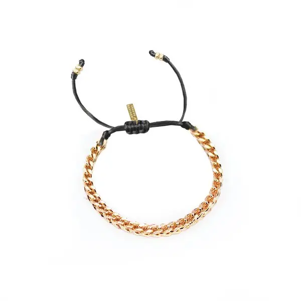 ADRIANA PAPPAS DESIGNS Zoe Bracelet On Colored Cord - Black