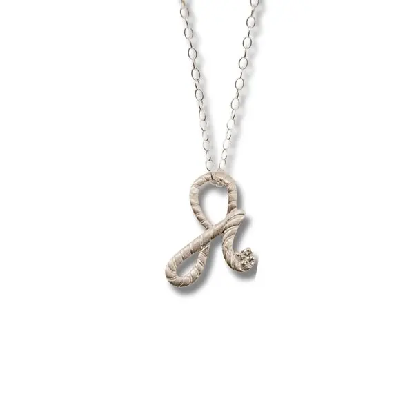CLAIRE HILL DESIGNS Fearless Shorthand Charm Necklace - Silver