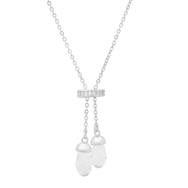 KYLIE HARPER Sterling Adjustable Tassel Lariat Necklace - Silver