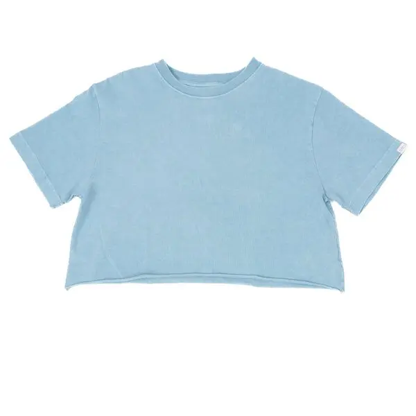 ARIKO Ocean Beach Crop Tee - Blue