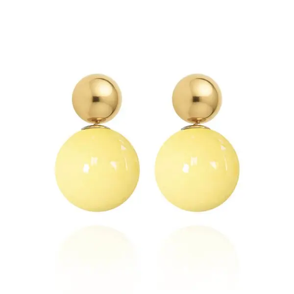 SAULE LABEL Lilou Earrings In Buttercup - Yellow