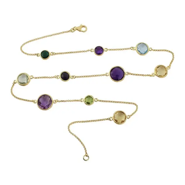 AUREE JEWELLERY Chennai Multi Gemstone & Vermeil Necklace - Gold